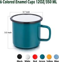 China Custom Logo Enamel Camping Coffee Mug Europe Design Style with HANDGRIP Accessories for sale