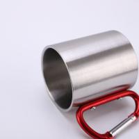 China 200ml / 300ml Camping and Travel Stainless Steel Double Wall Carabiner Mug with Handle for sale