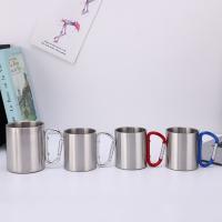 China 200ml / 300ml Camping and Travel Stainless Steel Double Wall Carabiner Mug with Handle for sale