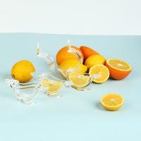 China Portable Transparent Fruit Juicer Acrylic Manual Lemon Slice Squeezer for Citrus Fruits for sale