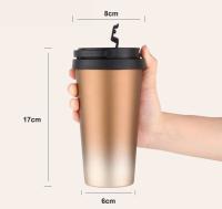 China 500ml Capacity Thermal Leak Proof Stainless Steel Vacuum Insulated Travel Mug with Handle for sale