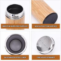 China Adults Eco-Friendly Bamboo Double Wall Stainless Steel Tumbler for Tea and Coffee for sale