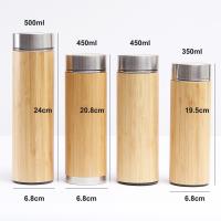China Adults Eco-Friendly Bamboo Double Wall Stainless Steel Tumbler for Tea and Coffee for sale