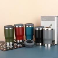 China Minimalist Style Custom 14oz Stainless Steel Double Wall Vacuum Insulated Beer Can Cooler with Bottle Opener for sale