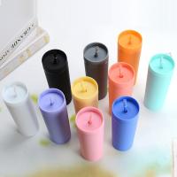 China 16oz Capacity Custom Double Wall Tumblers with Lid and Straw Made of PP Plastic for sale