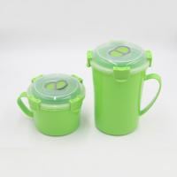 China Food Customized BPA Free Microwave Collection Soup Mug with Lid and Steam Release Vent for sale