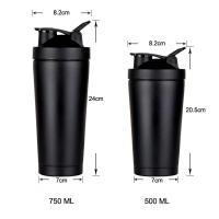China Custom Logo Acceptable 500g BPA Free Gym Insulated Shaker Bottle with Portable Design for sale