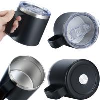 China Custom Stainless Steel Double Wall Insulated Vacuum Travel Coffee Mugs With Handle for Camping for sale