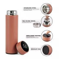 China Customized Intelligent Digital LED Water Bottle Flask Tea Infuser Vacuum Insulated Thermos Bottle WITH LID for sale