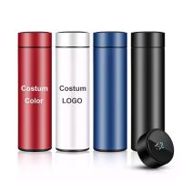 China Customized Intelligent Digital LED Water Bottle Flask Tea Infuser Vacuum Insulated Thermos Bottle WITH LID for sale
