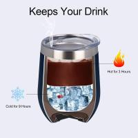 China 1 Custom 12oz Leak Proof Reusable Stainless Steel Coffee Thermos Cup for Sustainable for sale