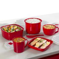 China 2023 Products 5 Pieces Microwave Steamer Sets in PP Material with Customized Color for sale