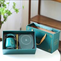 China USB Charging Ceramic Porcelain Mug with 55 Degree Temperature Control and HANDGRIP for sale