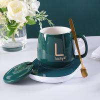 China USB Charging Ceramic Porcelain Mug with 55 Degree Temperature Control and HANDGRIP for sale