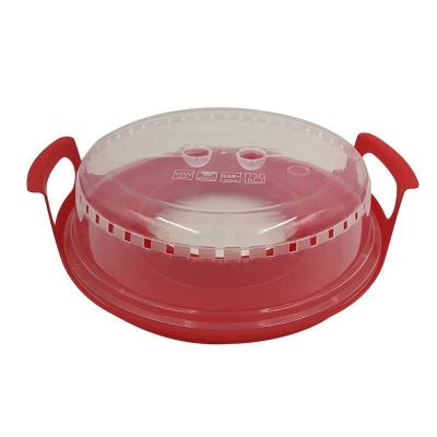 China Simple Style Plastic Insulation Food Cover with Tray BPA Free and Microwave Heating Ready for sale