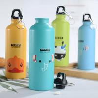 China Aluminum Bike Water Bottle Blanks with Carabiner Cover Custom Logo Sublimation Printing for sale