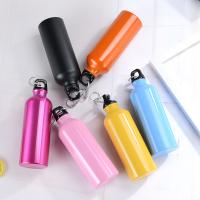 China Aluminum Bike Water Bottle Blanks with Carabiner Cover Custom Logo Sublimation Printing for sale