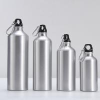 China Aluminum Bike Water Bottle Blanks with Carabiner Cover Custom Logo Sublimation Printing for sale