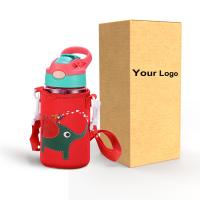 China Custom Logo Bpa Free Children Water Bottle with Straw Support Tour Outdoor Activity for sale