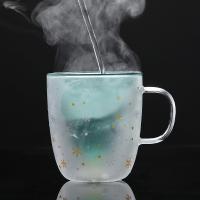 China 300ml Glass Christmas Double Wall Mugs with Cute Design and Custom Logo Gift Boxed for sale