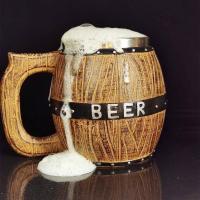 China 550ml Wooden Handle Stainless Steel Beer Coffee Mug with 304 Inner and ABS Outer for sale