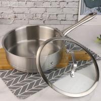China 1.65kg Cookware Set Kitchen Pots and Pans Stainless Steel Cook Wear with Glass Cover for sale