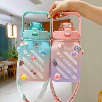 China Back to School Essential Insulated Wide Mouth Water Bottle with Time Marker and Straw for sale