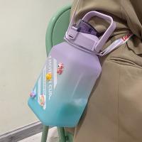 China Back to School Essential Insulated Wide Mouth Water Bottle with Time Marker and Straw for sale