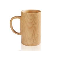 China Japanese Creative Wooden Coffee Mug Household Solid Wood Handle Handy Cup for sale