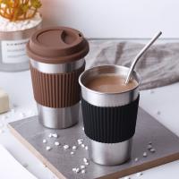 China Stainless Steel Coffee Mug Custom 17oz Double Wall 18/8 Tumbler with Silicone Sleeve for sale