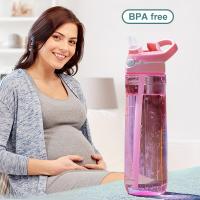 China Accessories WITH LID Outdoor Gym Sports Water Bottle with Straw and BPA Free Plastic for sale