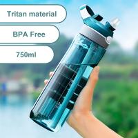 China Accessories WITH LID Outdoor Gym Sports Water Bottle with Straw and BPA Free Plastic for sale