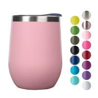 China SUMSUN 12 oz Double Wall Stainless Steel Vacuum Insulated Coffee Cup Wine Tumbler Holiday Baby for sale