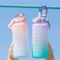 China Custom Logo Acceptable 64 oz Water Bottle Removable Straw for Fitness and Sports for sale