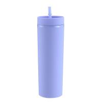 China Minimalist Eco Friendly Custom Bpa Free 16oz PP Plastic Water Bottle with Straws for sale