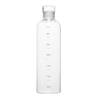 China Minimalist Design Style 500ml BPA-Free Borosilicate Glass Water Bottle with Time Marker for sale