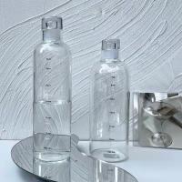 China Minimalist Design Style 500ml BPA-Free Borosilicate Glass Water Bottle with Time Marker for sale