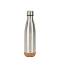 China 500ml Cork Bottom Cola Shaped Vacuum Seal Insulated Flask Stainless Steel Water Bottle for sale