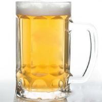China Customized 400-600ml Drinking Glass Beer Cup With Handle 6.8x24.5cm for sale