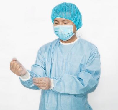 China SMS Sterile Disposable Examination Gowns Non Woven Acid Resistant Round Neck for sale