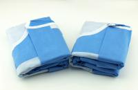 China Non Woven Disposable Medical Gowns Long Sleeve Dustproof Water Resistant for sale