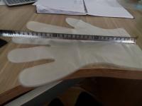 China Polyethylene Food Grade Disposable Gloves Clear How Density Polyethylene Material for sale