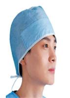China Polypropylene Disposable Head Covers / Disposable Surgical Caps With Tie On for sale