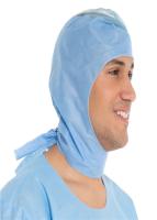 China Fluid Repellent Disposable Astronaut Cap With Ties On Neck Non Irritating for sale