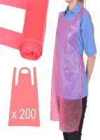 China Fluid Repellent Disposable Plastic Aprons , Disposable Lab Aprons With Two Punched Bands for sale