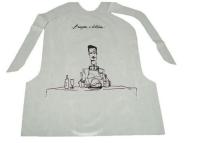 China Water Repellent Disposable Plastic Aprons Anti Dirty Half Waist Free Samples for sale
