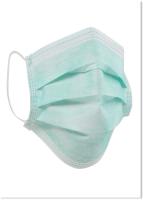 China Non Toxic Green Disposable Face Mask Comfortable With CE FDA ISO13485 for sale