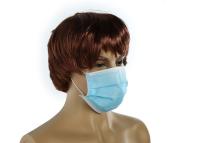 China Blue Color Disposable Face Mask With Elastic Ear Loop , Mouth Mask For Protection for sale