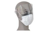 China 3 Ply Earloop Face Mask Surgical Disposable Antibacterial With Clear Plastic Shield for sale
