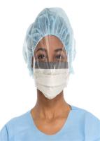 China 3 Ply Earloop Face Mask Surgical Disposable Antibacterial With Clear Plastic Shield for sale